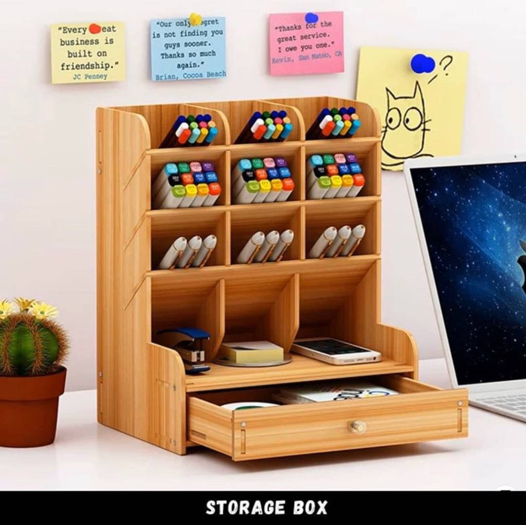 Stationery storage box – leaves_mall